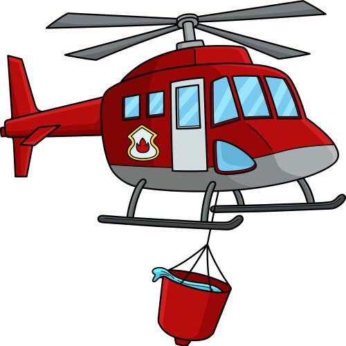 Firefighter cartoon colored clipart Royalty Free Vector