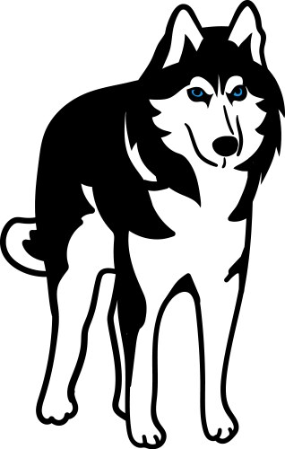 Dog Black White Drawing Simple Vector Images (over 4,700)