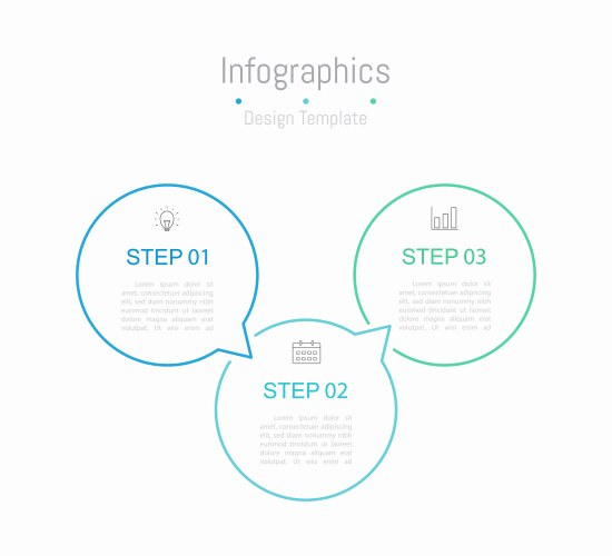 Infographic 3 options design elements Royalty Free Vector