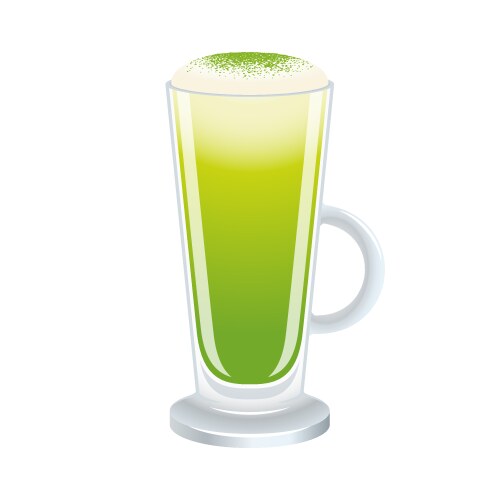 Turmeric latte with froth milk icon Royalty Free Vector
