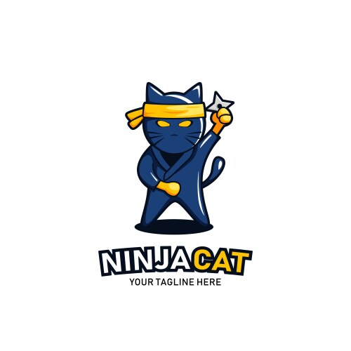 Ninja logo design Royalty Free Vector Image - VectorStock