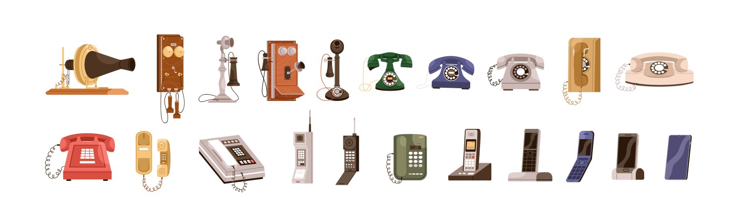 Phone evolution Royalty Free Vector Image - VectorStock