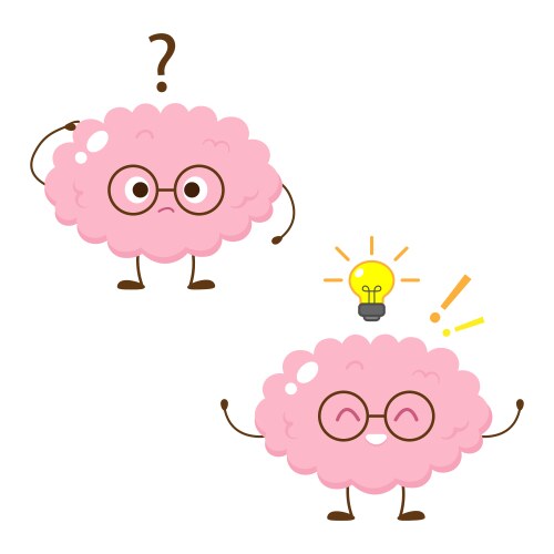 Brain cartoon set Royalty Free Vector Image - VectorStock