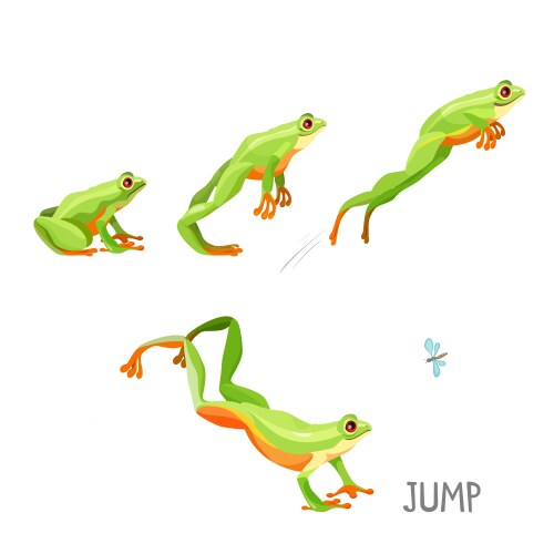 Make origami a jumping frog Royalty Free Vector Image