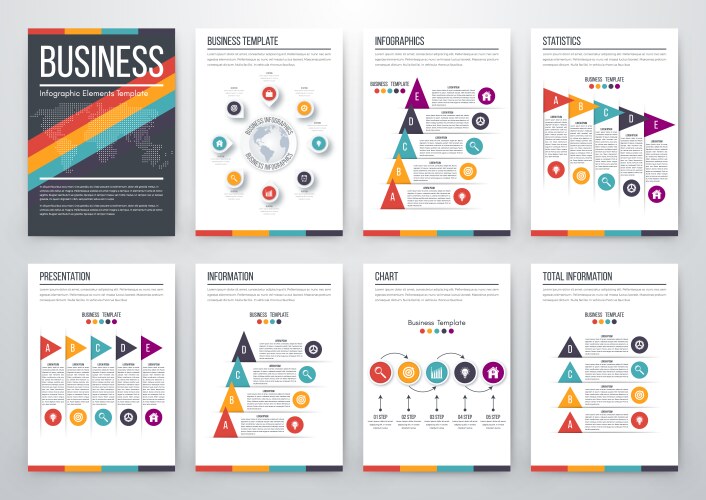 Infographic brochures data visualization Vector Image