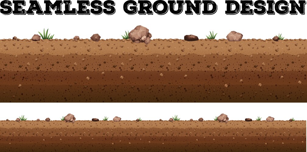 Ground level set surface landscape diagram Vector Image