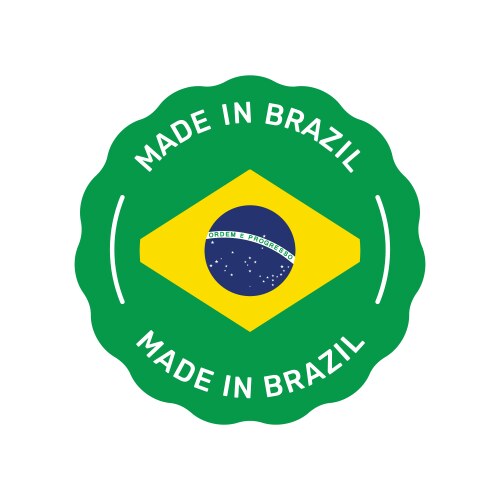 Made in brazil make manufacture sign Royalty Free Vector