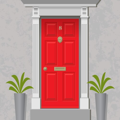 Cartoon front door Royalty Free Vector Image - VectorStock