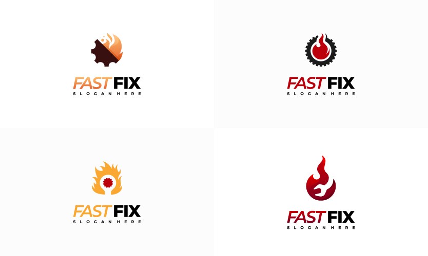 Fire money logo designs concept fast pay Vector Image