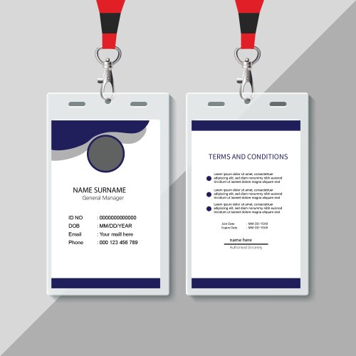 Blue Id Card Vector Images (over 7,600)