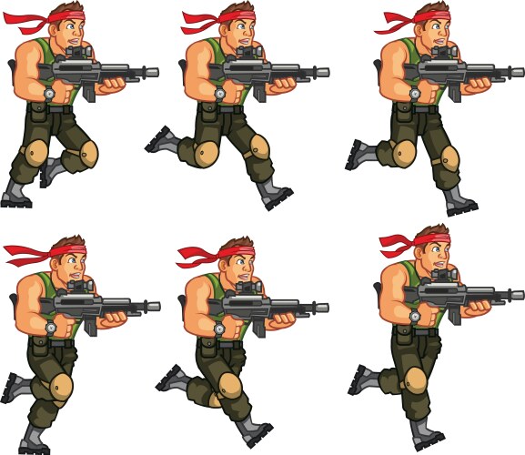 Running Sprite Vector Images (over 330)