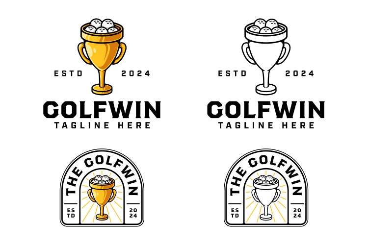 Golf Trophy Cup Vector Images (over 1,300)