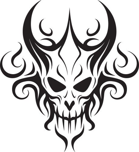 Hellish heraldry evil devilhead design devils Vector Image