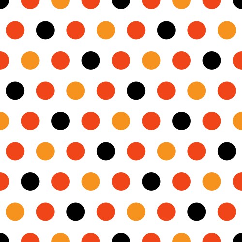 Colorful rainbow polka dots on black background Vector Image