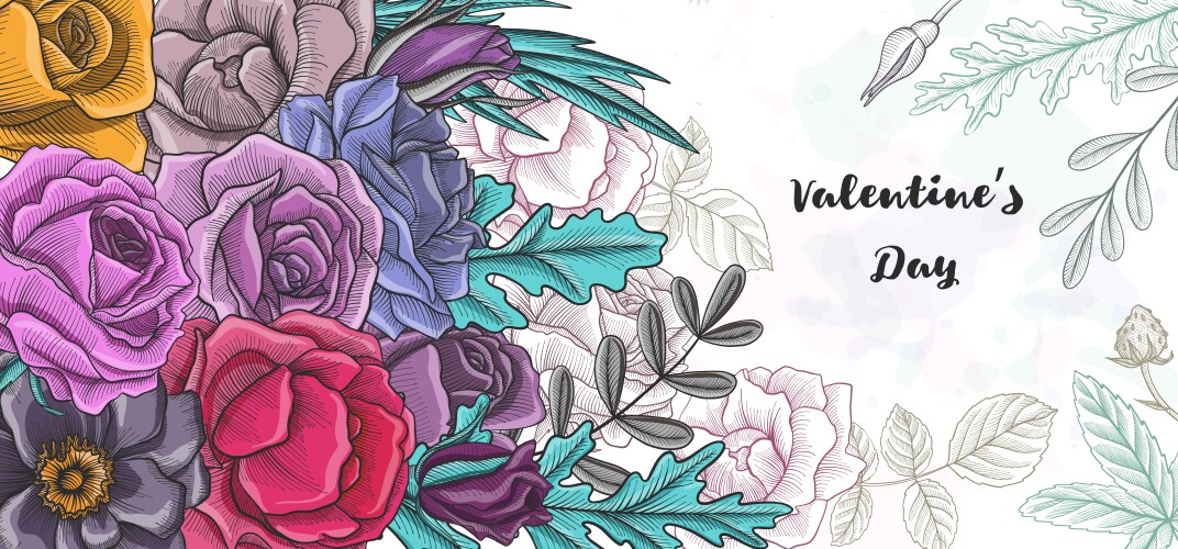 Multi-colored floral background Royalty Free Vector Image