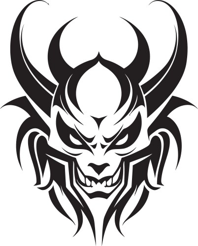 Demonic dynasty devilhead tattoo logo obsidian Vector Image Demonic dynasty devilhead tattoo logo obsidian Vector Image