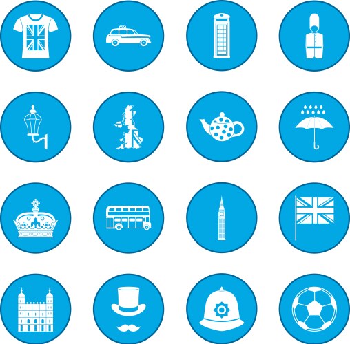 Great britain flag icon cartoon Royalty Free Vector Image
