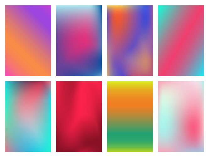 Vivid gradient set Royalty Free Vector Image - VectorStock