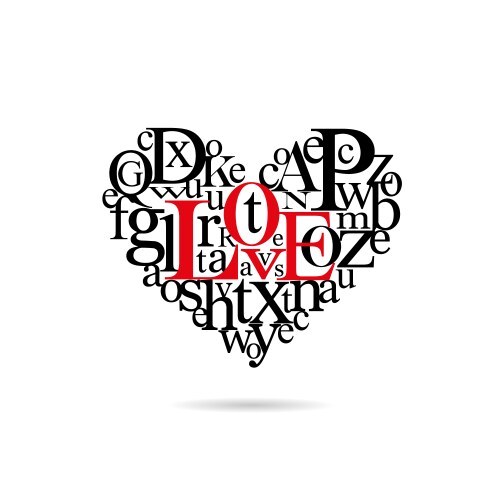 Letter Alphabet Heart Shaped Vector Images (over 3,100)