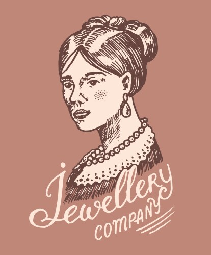 Vintage Colorful Woman Power Badge Royalty Free Vector Image