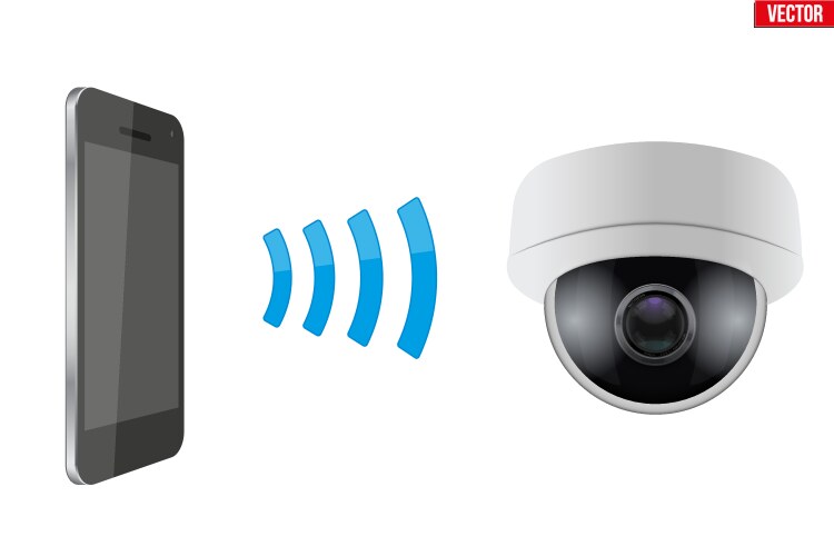 Cctv camera security surveillance system Vector Image