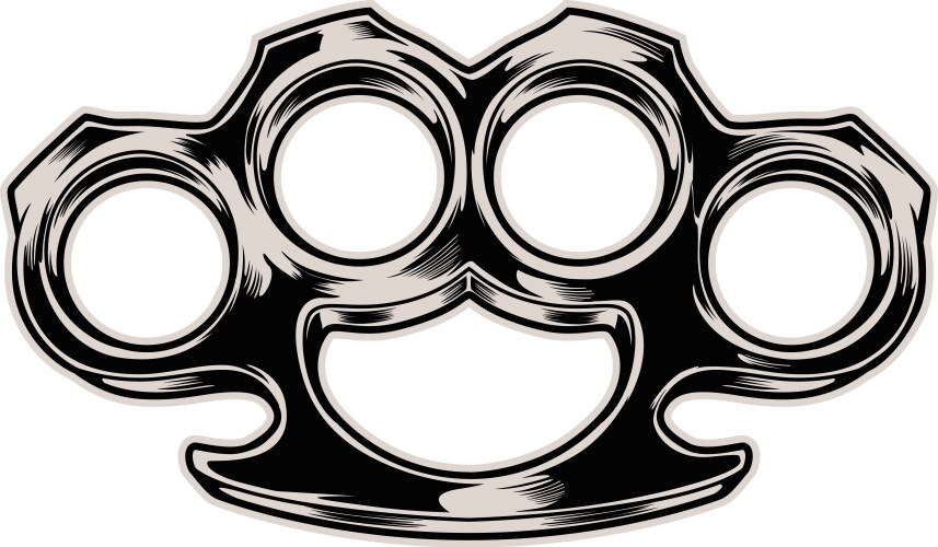 Brass knuckles Royalty Free Vector Image - VectorStock