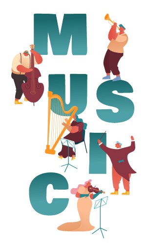 Conductor classic instrumental symphony Royalty Free Vector