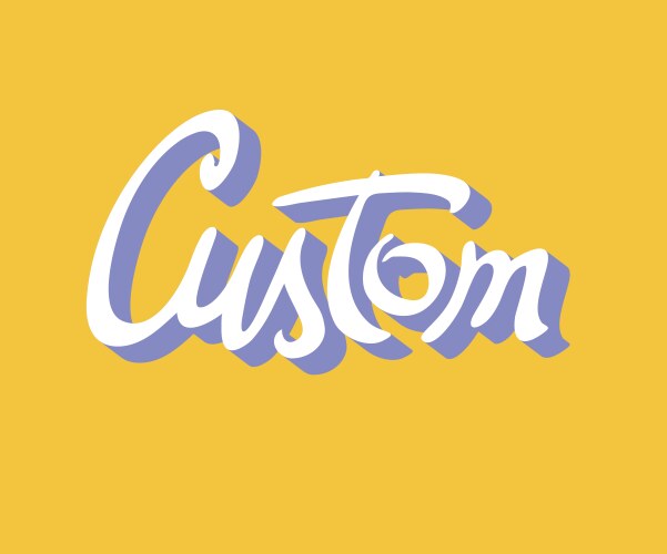 Awesome hand lettering word Royalty Free Vector Image