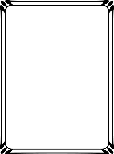 Simple black ornamental decorative frame Vector Image