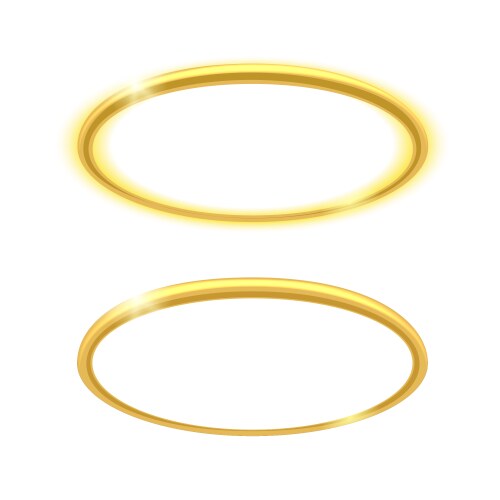 Angel wings with nimbus Royalty Free Vector Image