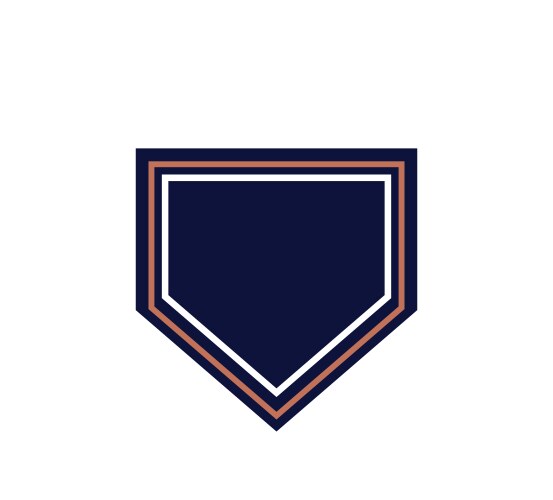 Baseball home plate icon template Royalty Free Vector Image