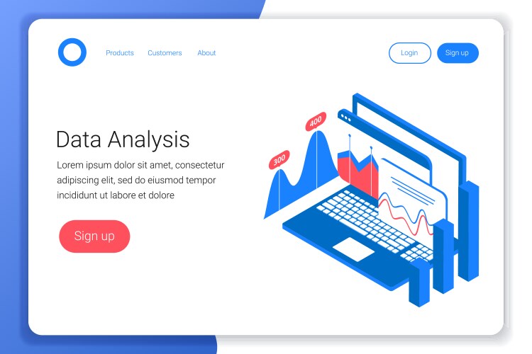 Financial analytics concept Royalty Free Vector Image