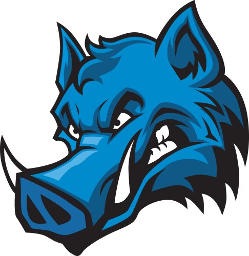 Razorback Boar Mascot Royalty Free Vector Image