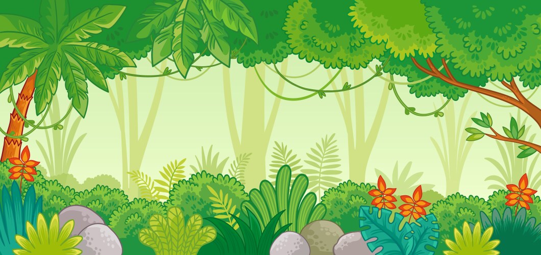 Jungle Leaves Cartoon Background Vector Images (over 6,800)
