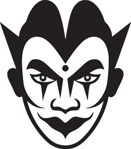 Clown - minimalist and simple silhouette Vector Image