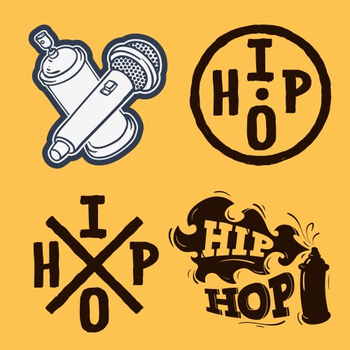 Music rap symbols Vector Images & Graphics for Commercial Use | VectorStock