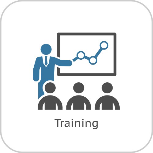 Job training concept icon Royalty Free Vector Image