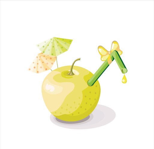 Apple juice detailed icon Royalty Free Vector Image