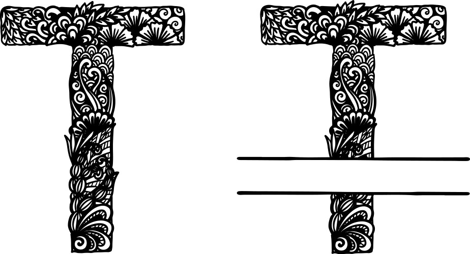 Vintage letter t gray concept Royalty Free Vector Image