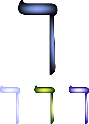 Hebrew letter samekh Royalty Free Vector Image