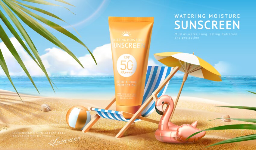 Skin care product ad template Royalty Free Vector Image