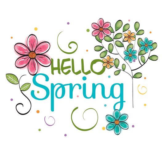 Retro spring flowers Royalty Free Vector Image