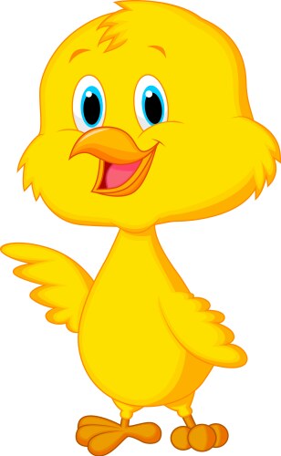 Cute baby chicks cartoon Royalty Free Vector Image