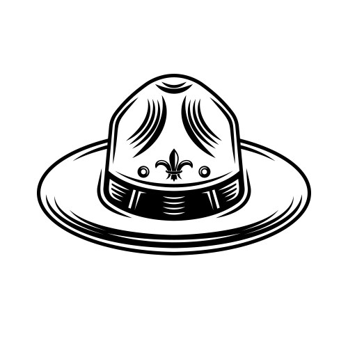 Park ranger in uniform scout camping symbol Vector Image