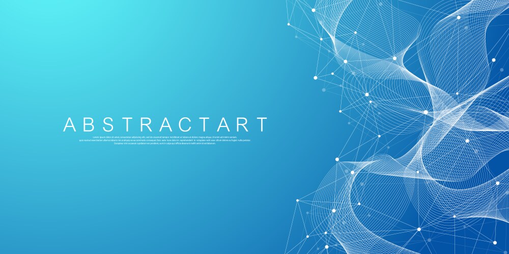 Technology Abstract Lines And Dots Connect Vector Image