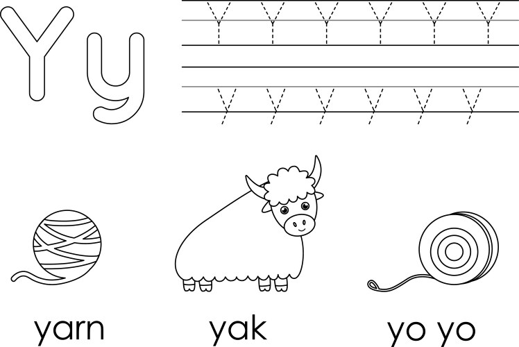 Tracing alphabet letters for kids learning letter Vector Image