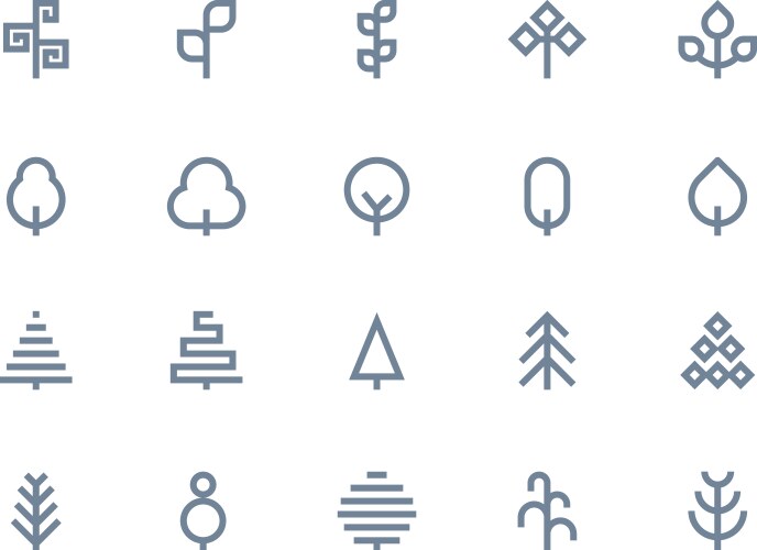 Tree line icon Royalty Free Vector Image - VectorStock