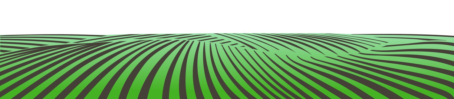 Farm field landscape on small hills furrows Vector Image
