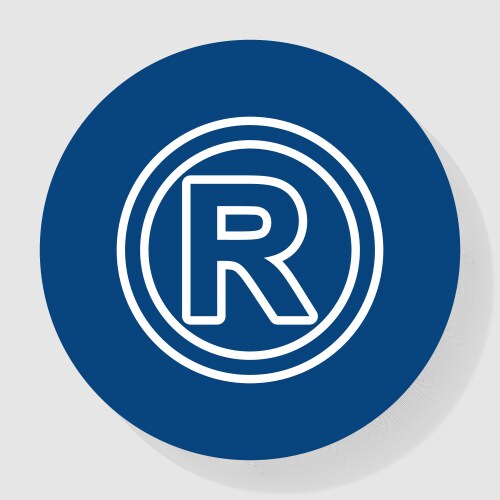 Registered trademark sign Royalty Free Vector Image