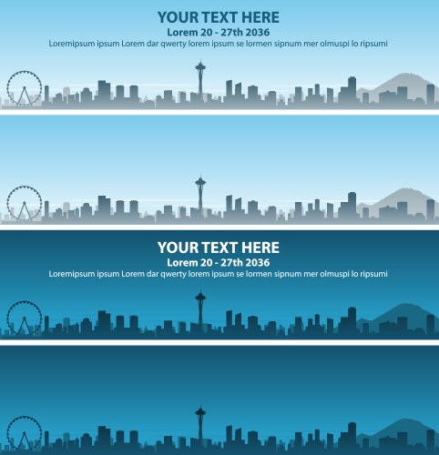 Seattle Skyline Vector Images (over 550)